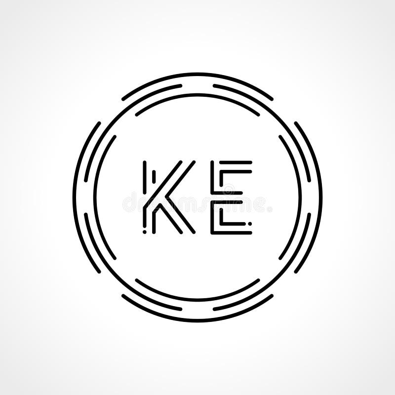 Initial Letter KE Logo Design Vector Template. Digital Abstract KE ...