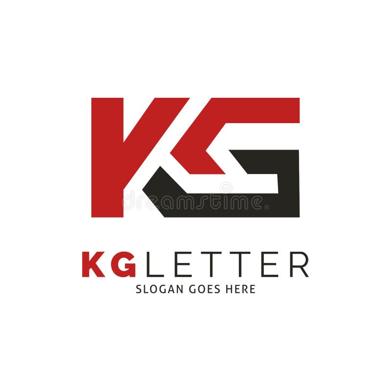 Initial Letter KG Icon Vector Logo Template Illustration Design Stock ...