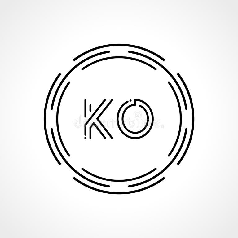 Initial Letter KO Logo Design Vector Template. Digital Abstract KO ...