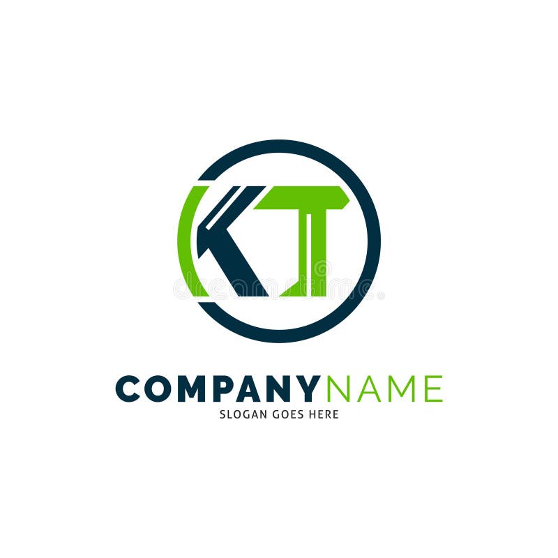 Initial Letter KT Circle Icon Vector Logo Template Illustration Design ...