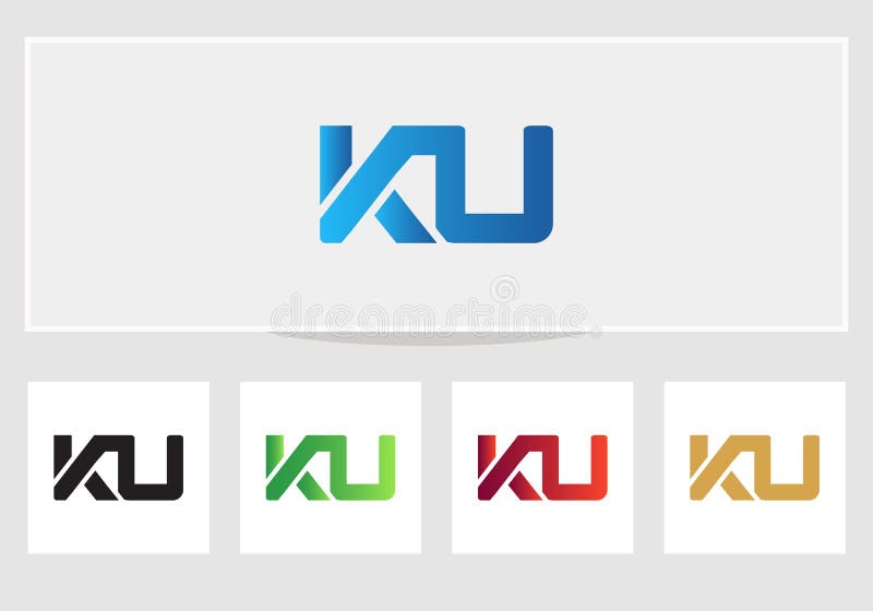 Initial Letter KU Logo Design Template. KU Logo Design Stock Vector ...