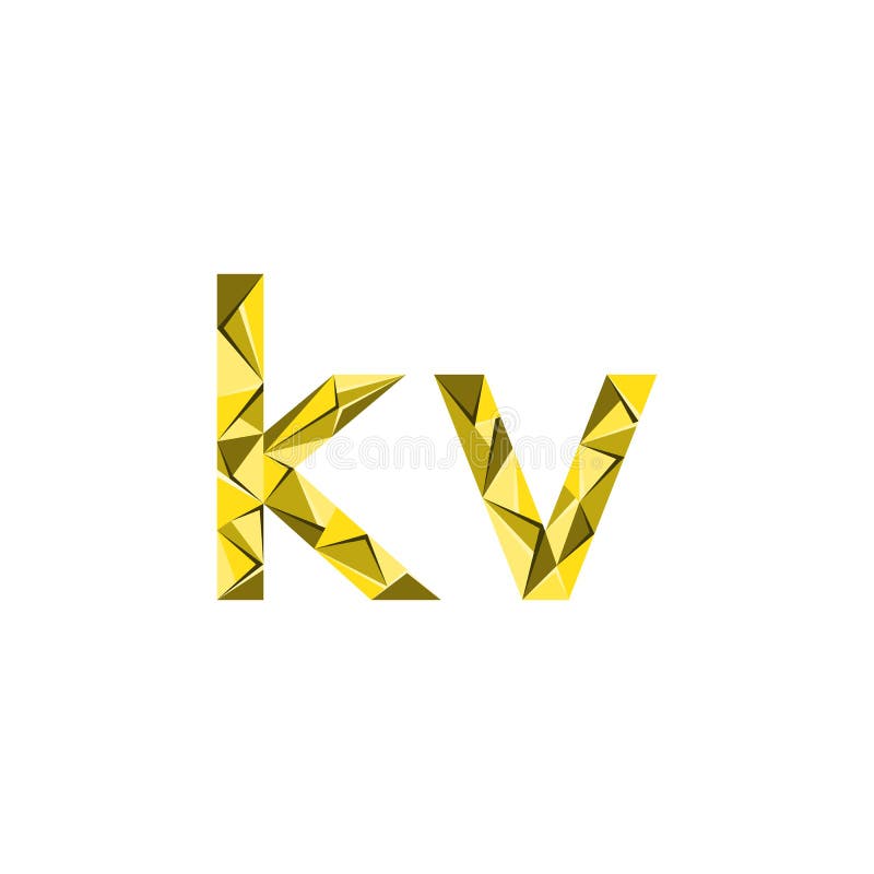 Initial Letter Kv Abstract Triangle Logo Vector Stock Vector ...