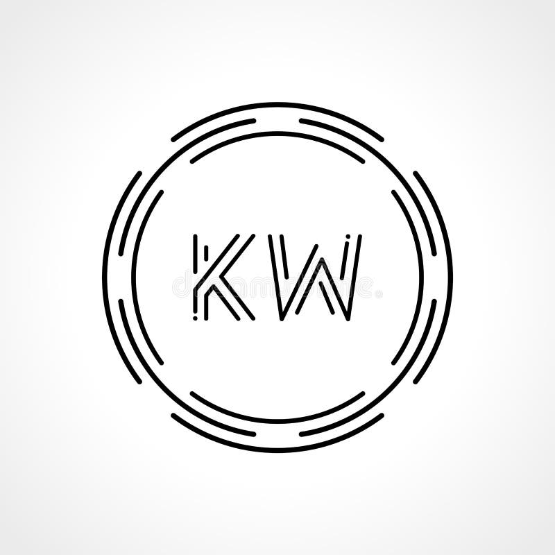 Initial Letter KW Logo Design Vector Template. Digital Abstract KW ...