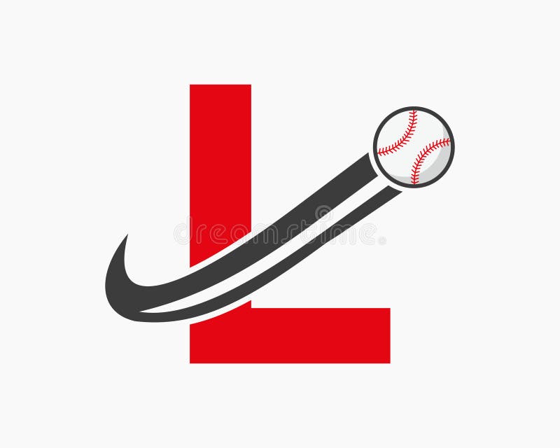 Initial Letter L Baseball Logo Concept with Moving Baseball Icon Vector ...