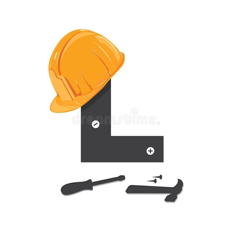 Initial Letter L Construction Logo Stock Vector - Illustration of ...