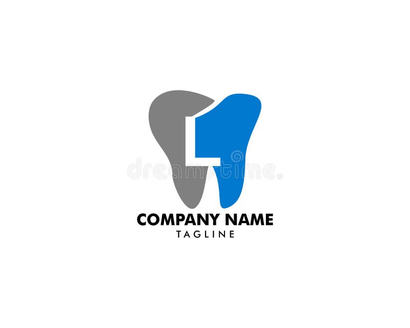 Initial Letter L Dental Logo Design Template Stock Vector ...