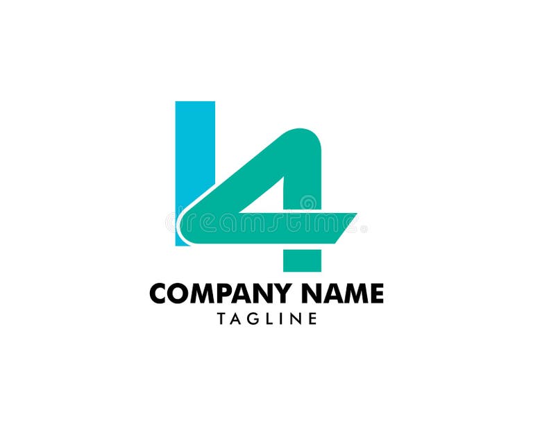Initial Letter L4 Logo Template Design Stock Vector - Illustration of ...