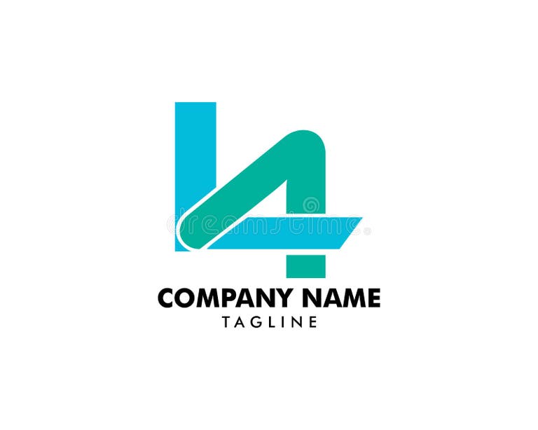 Initial Letter L4 Logo Template Design Stock Vector - Illustration of ...