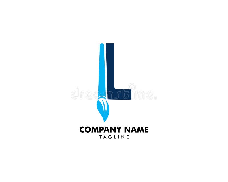 Initial Letter L Paint Brush Logo Template Design Vector Stock Vector ...