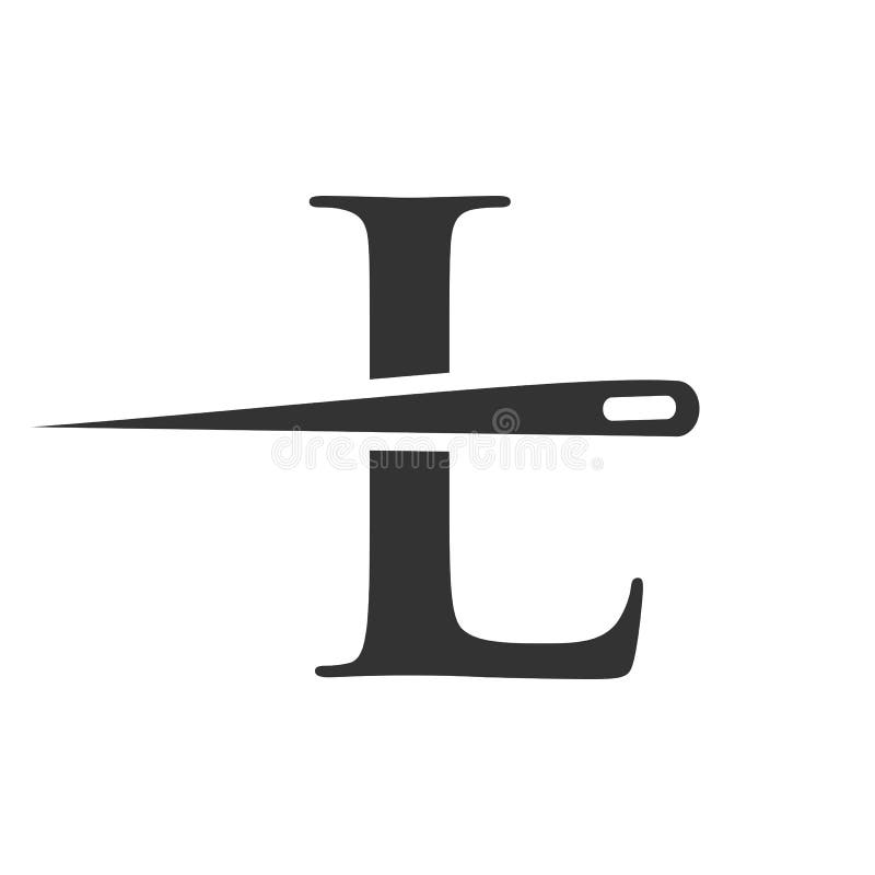 Initial Letter L Tailor Logo, Needle and Thread Combination for ...