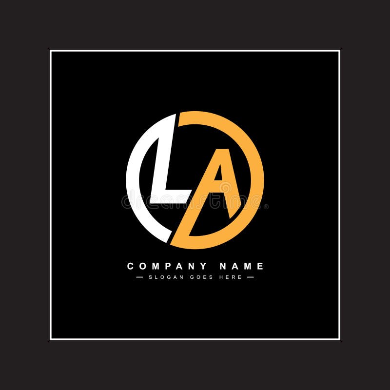 Initial Letter LA Logo, Simple Alphabet Logo Stock Vector ...