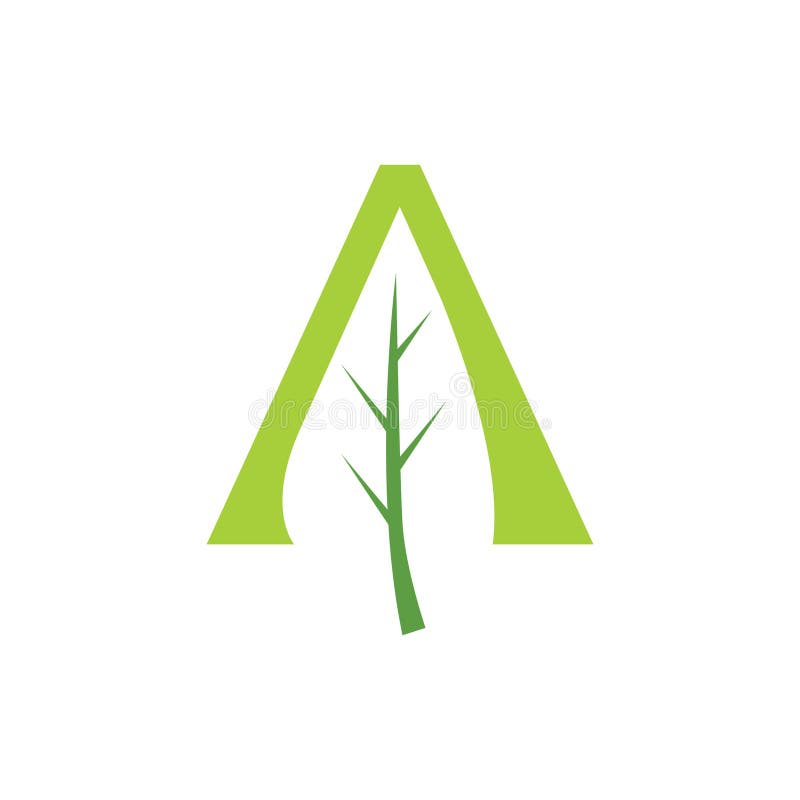 Initial Letter a Leaf Logo Nature Stock Vector - Illustration of ...