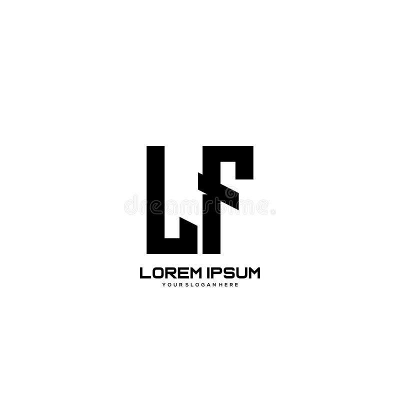 Letter Lf Simple Line Geometric Logo Vector Stock Vector - Illustration ...