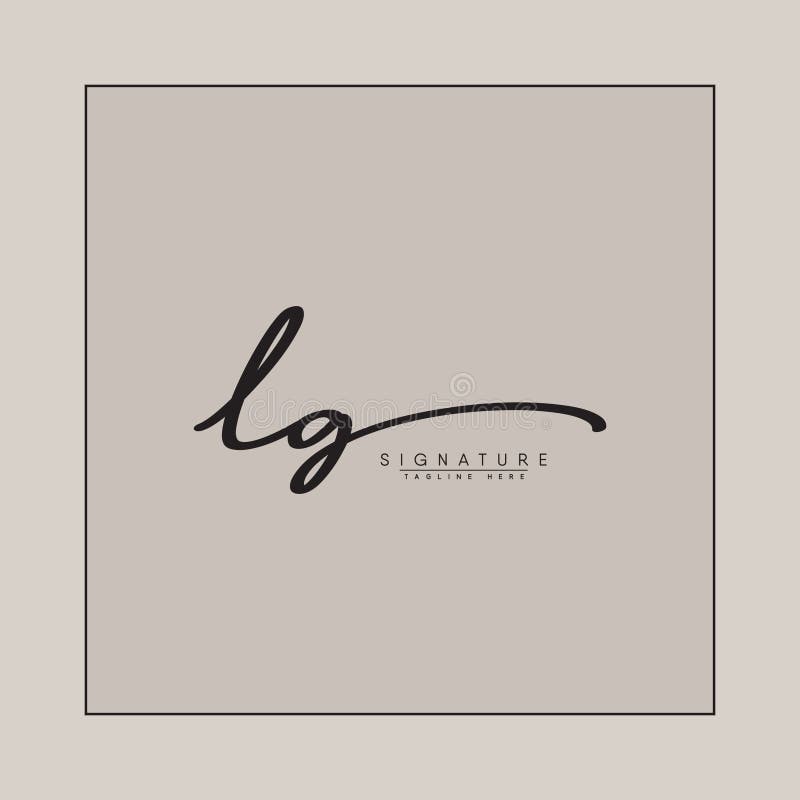 Initial Letter LG Logo - Hand Drawn Signature Logo Stock Vector ...