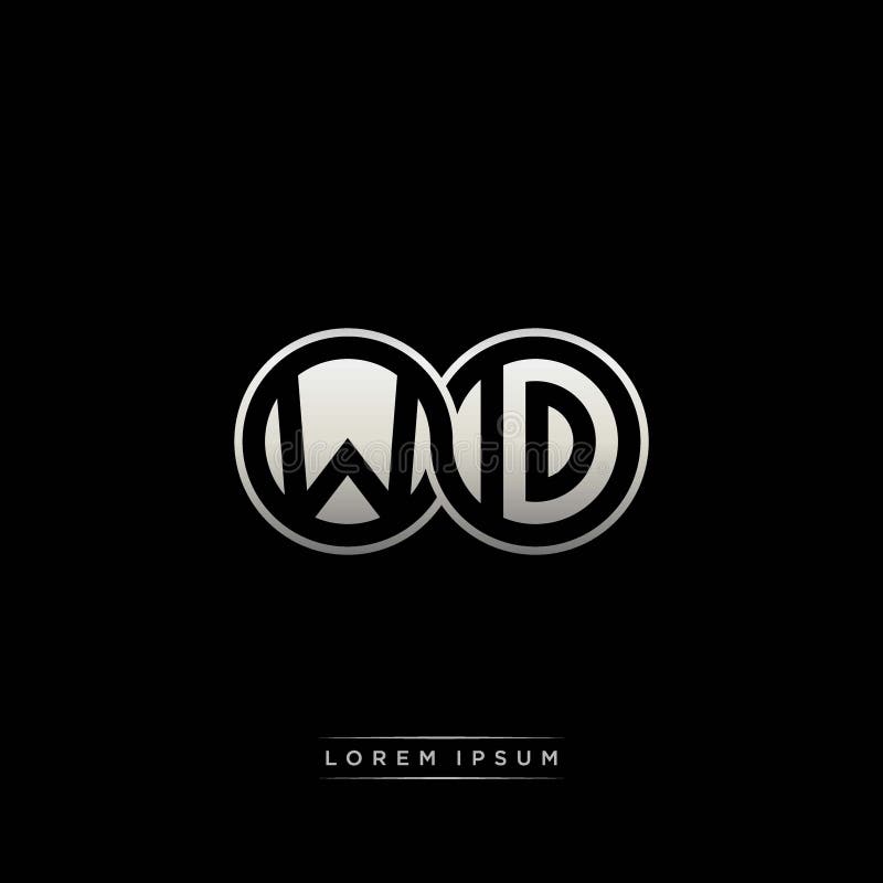 WD Initial Letter Linked Circle Capital Monogram Logo Modern Template ...