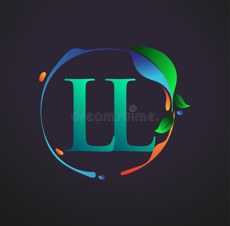 Initial Letter LL with Nature Elements Logo, Colorful Nature and ...