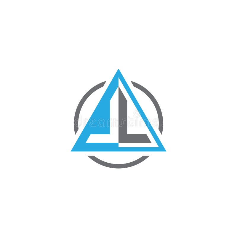 Initial Letter LL Triangle Circle Line Logo Vector Stock Vector ...