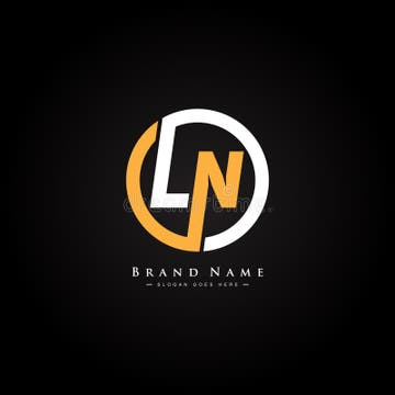 Initial Letter LN Logo, Minimal Alphabet Logo Stock Vector ...
