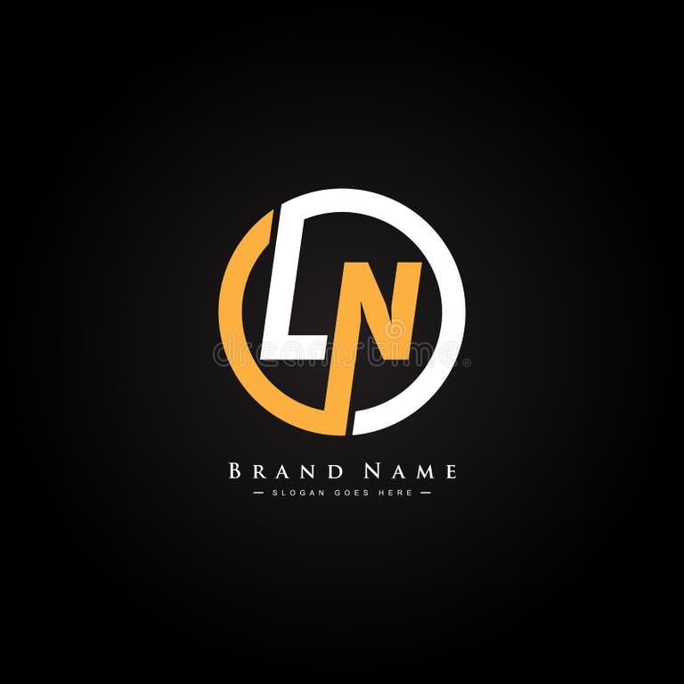 Initial Letter LN Logo, Minimal Alphabet Logo Stock Vector ...