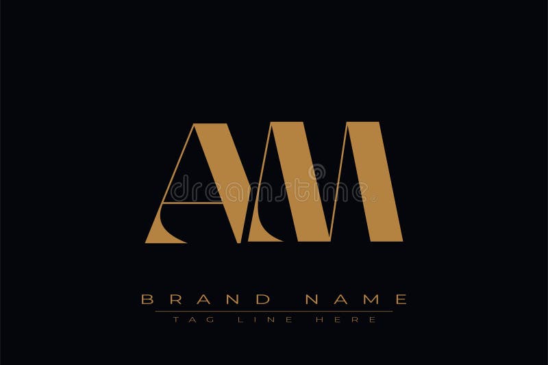 Am Initial Letter Logo Design Stock Vector - Illustration of astrology ...