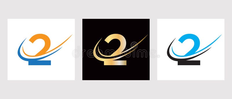 Initial Letter 2 Logo Design Template. Monogram 2 Letter Logotype ...