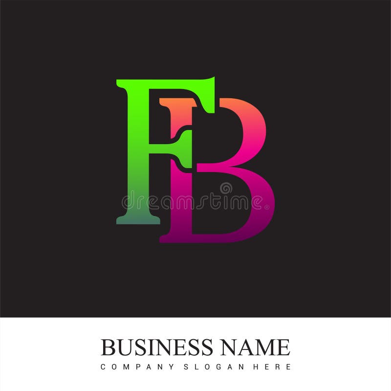 FB Letter Initial Icon Logo Design Vector Template Stock Vector ...