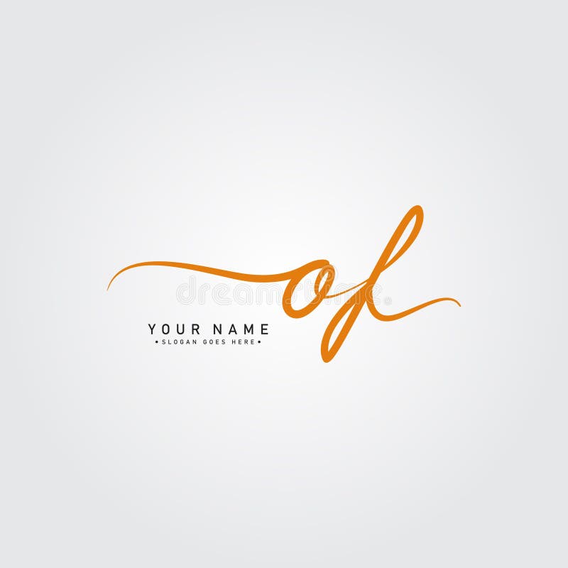 Initial Letter of Logo - Handwritten Signature Style Logo Stock Vector ...