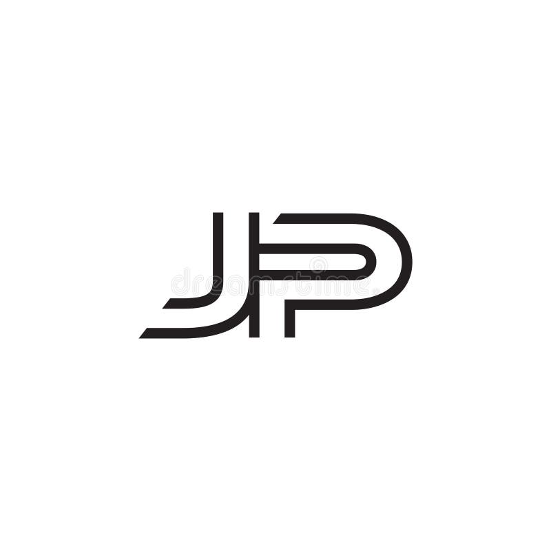 Initial Letter JP Linear Logo Stock Vector - Illustration of logotype ...