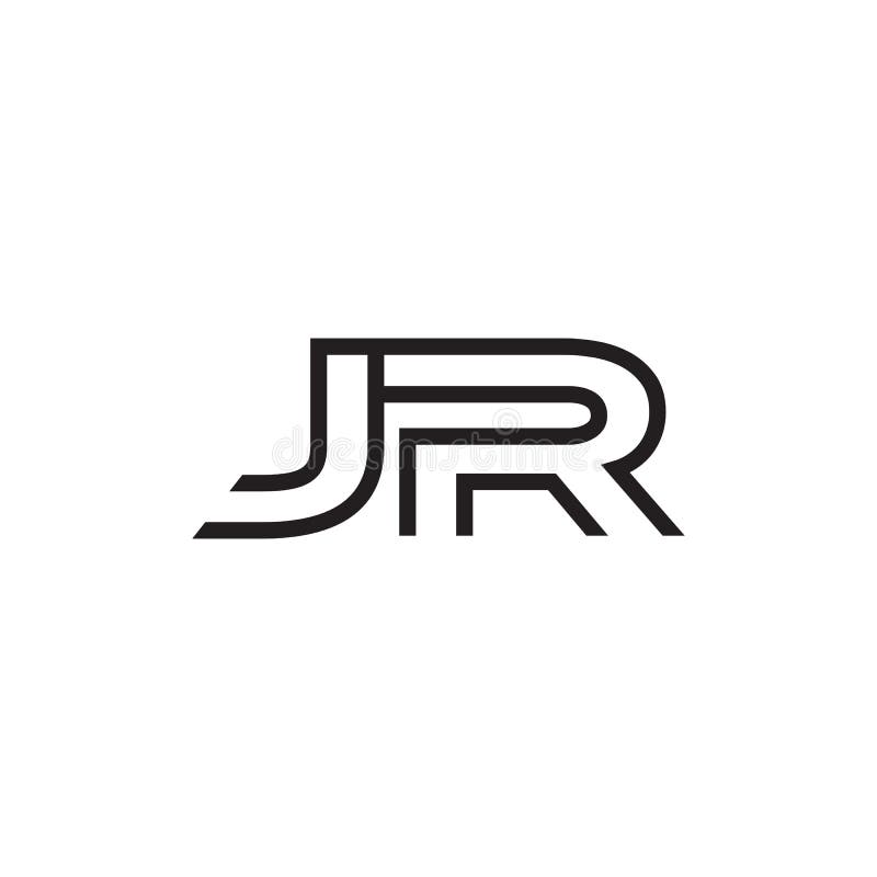 Letter Jr Simple Geometric Line Logo Vector Stock Vector - Illustration ...