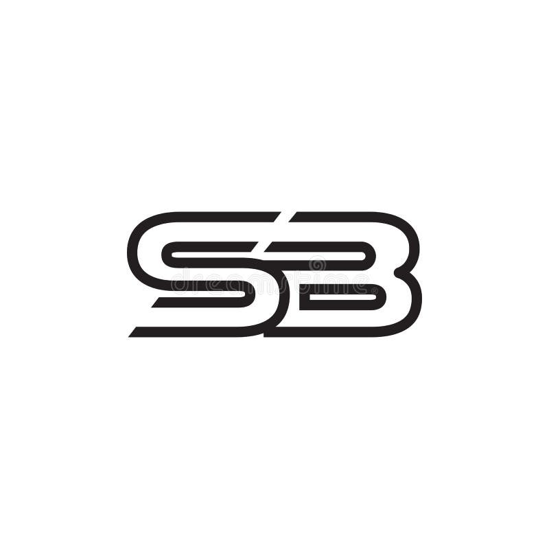 Simple Initial Letter SB Modern Logo Stock Vector - Illustration of ...