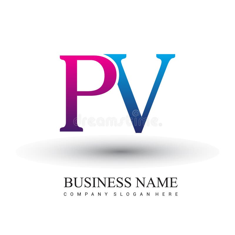 Initial Monogram Letter PV Logo Design Vector Template. Abstract PV ...