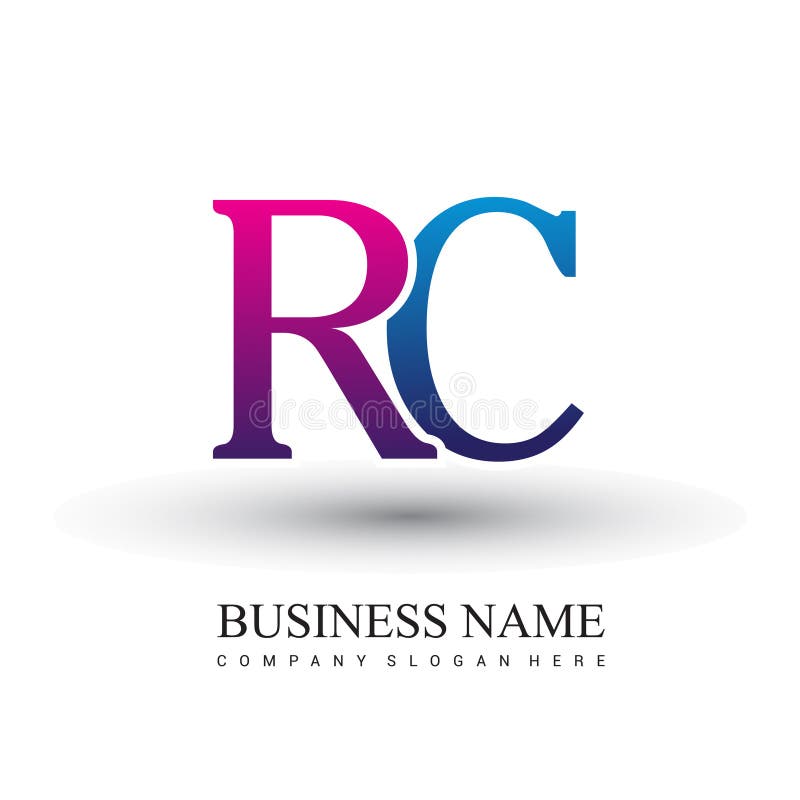 Initial Rc Alphabet Logo Design Template Vector Stock Vector ...