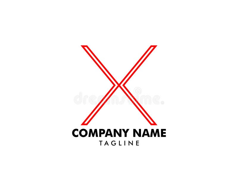 Initial Letter X Logo Template Design Stock Vector - Illustration of ...