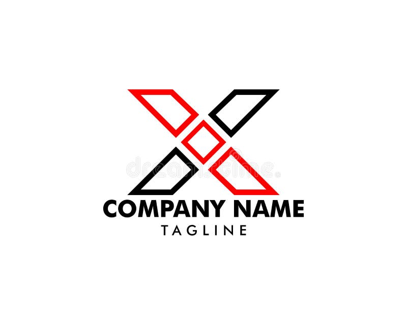 Initial Letter X Logo Template Design Stock Vector - Illustration of ...