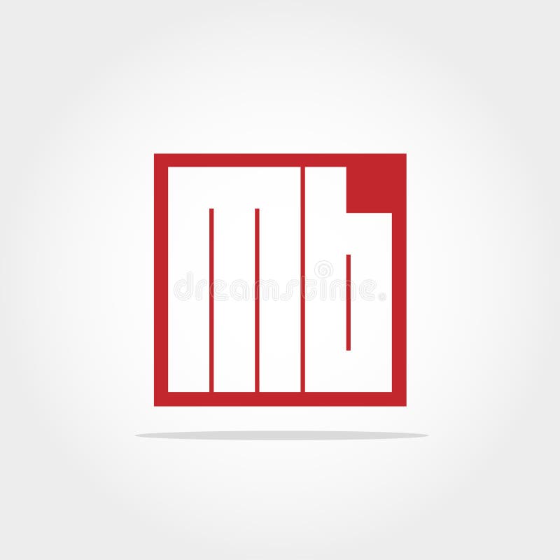Initial Letter MB Logo Template Vector Design Stock Vector ...