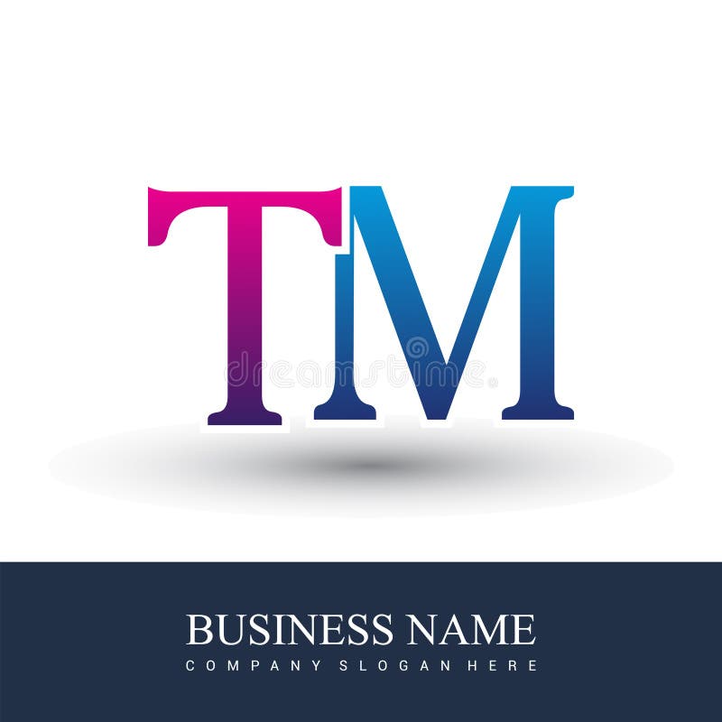 TM Letter Logo Icon Design Template Elements Stock Vector ...