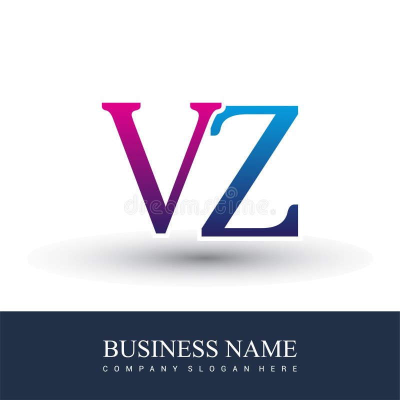 VZ Letter Initial Beauty Monogram and Elegant Stock Vector ...
