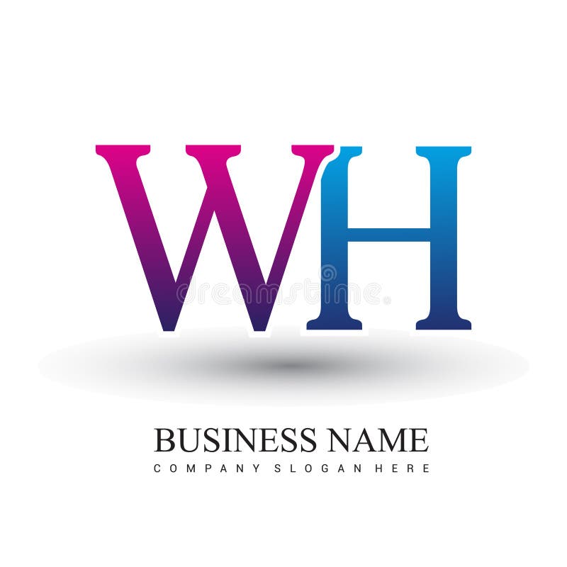 WH Letter Logo Icon Design Template Elements Stock Vector ...