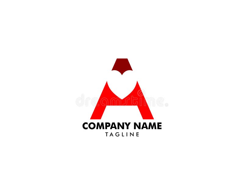 Initial Letter a Love Design Logo Vector Stock Vector - Illustration of ...