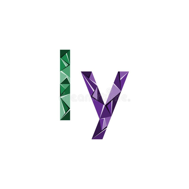 Initial Letter Ly Abstract Triangle Logo Vector Stock Vector ...