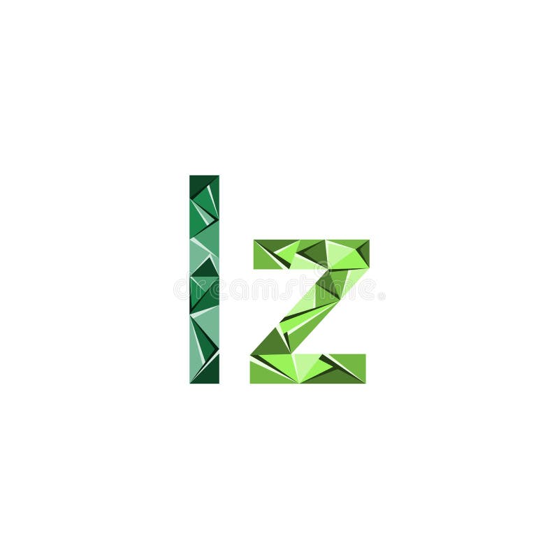 Initial Letter Lz Abstract Triangle Logo Vector Stock Vector ...