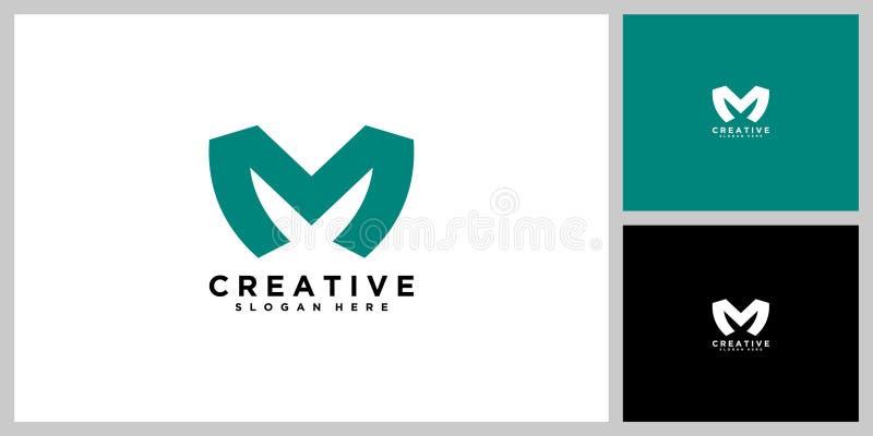 Initial Letter M Design Template Stock Illustration - Illustration of ...