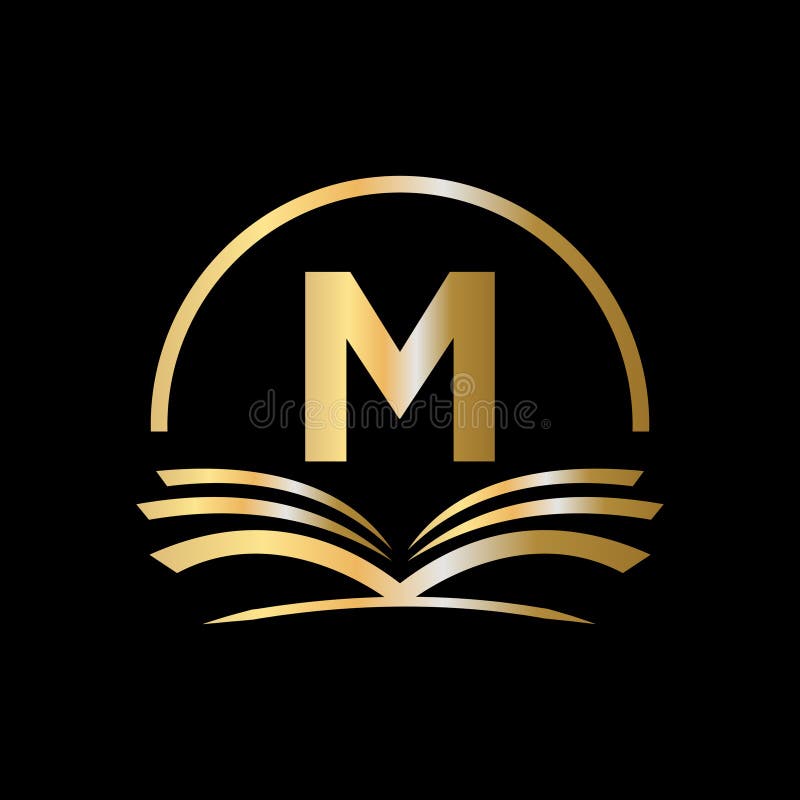 Initial Letter M Education Logo Book Concept. University, Academy ...