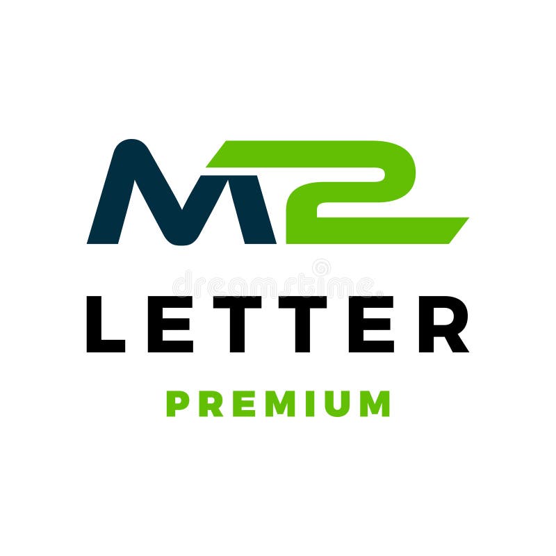 Initial Letter M2 Icon Vector Logo Template Illustration Design Stock ...