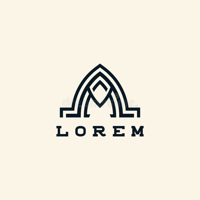 Initial Letter a M Gothic Monogram Logo Design Vector Inspiration Stock ...