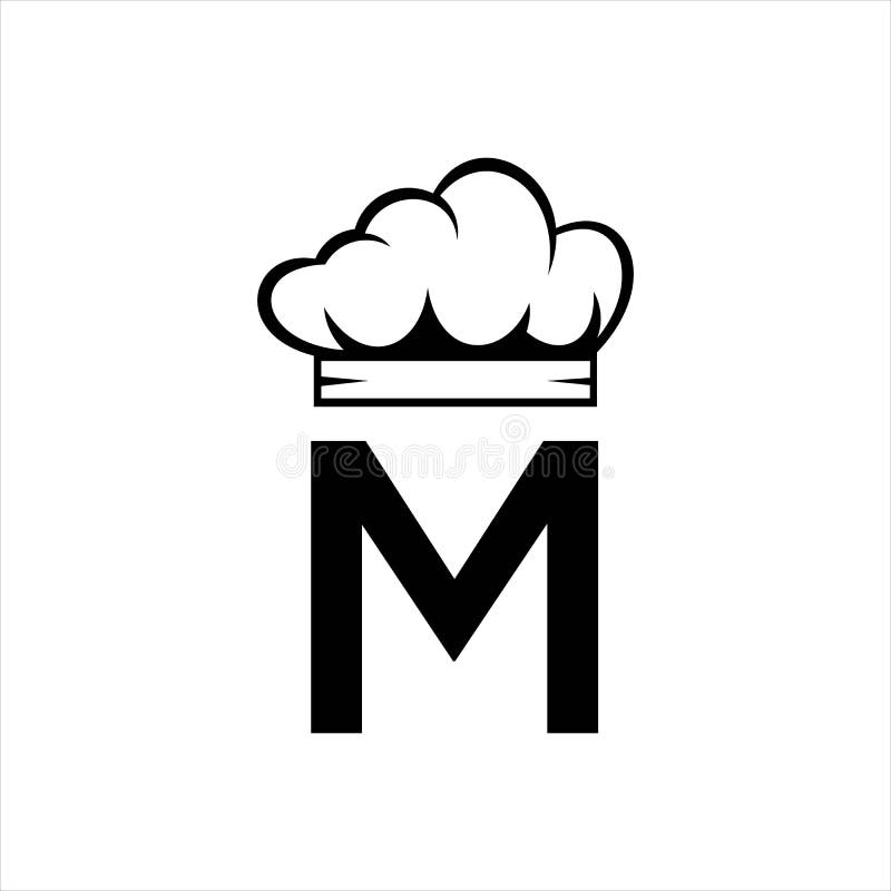 Initial Letter M Logo with Hat Chef for Restaurant Logo Creative ...