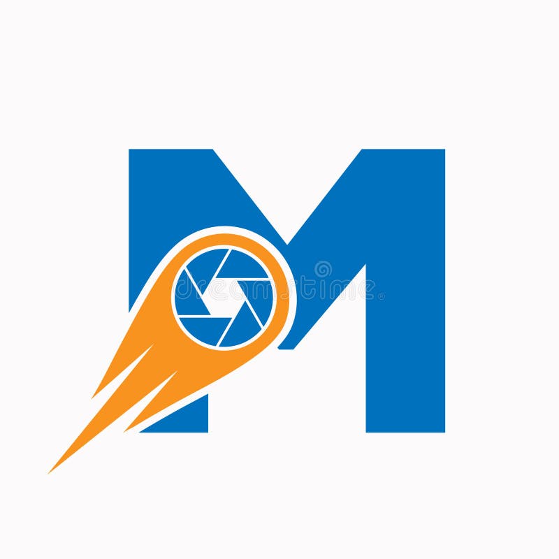 Initial Letter M Photography Logo Camera Lens Concept. Photography ...
