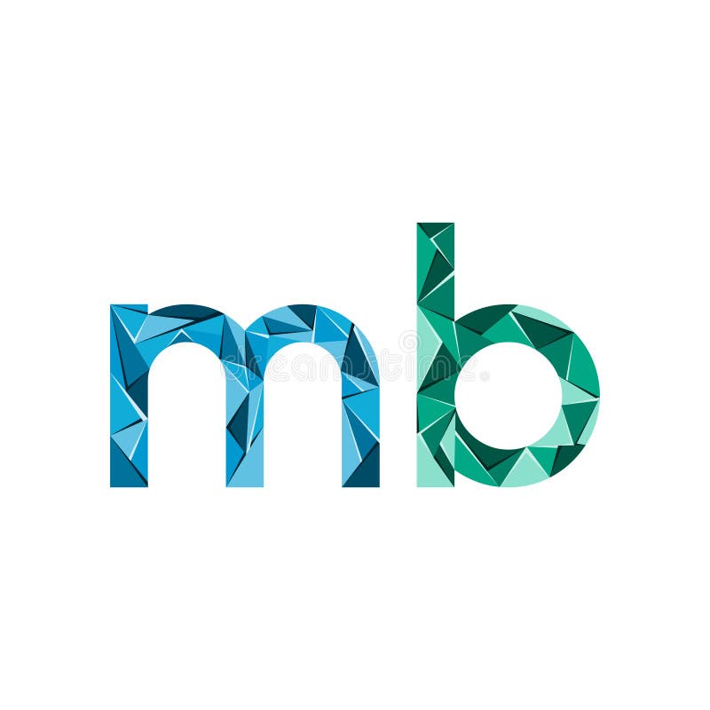 Initial Letter Mb Abstract Triangle Logo Vector Stock Vector ...