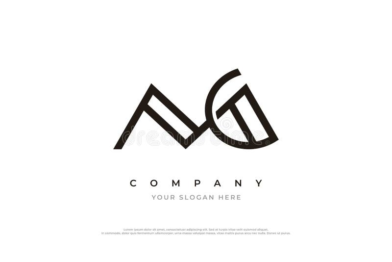 Initial Letter MG Monogram Logo Design Vector Stock Vector ...
