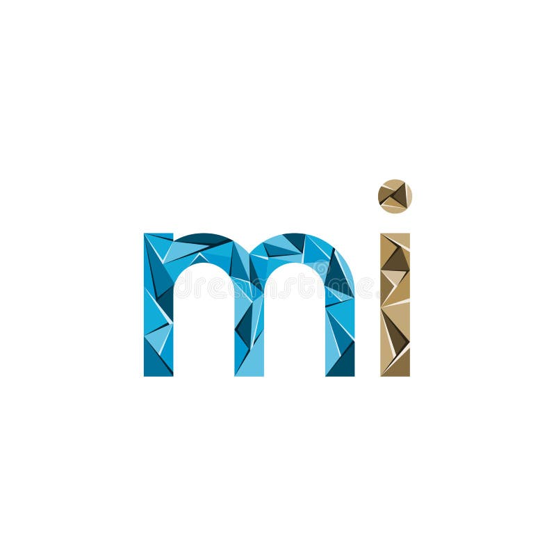 Initial Letter Mi Abstract Triangle Logo Vector Stock Vector ...